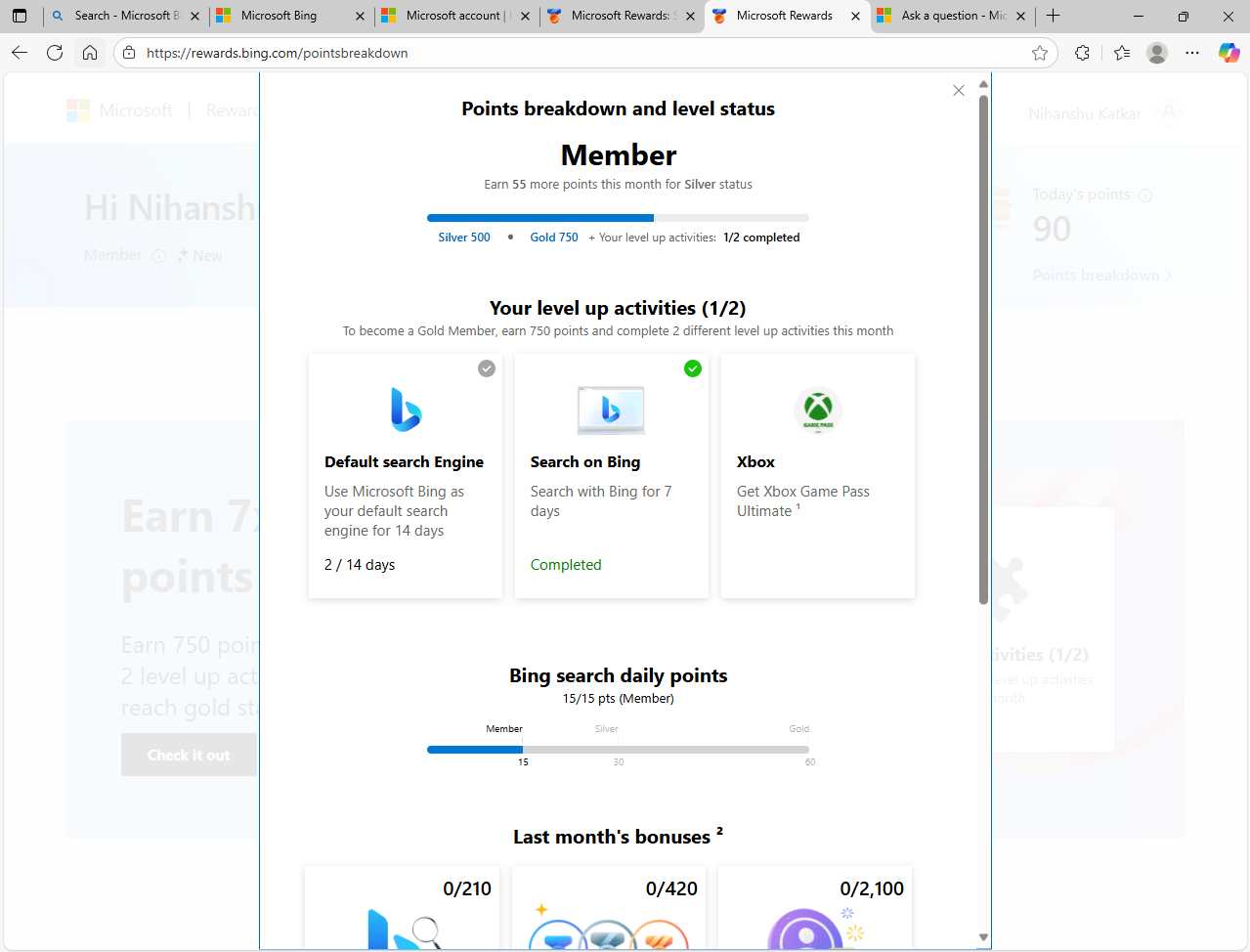 Issue with Bing Default Search Engine Not Being Counted - Microsoft Q&A