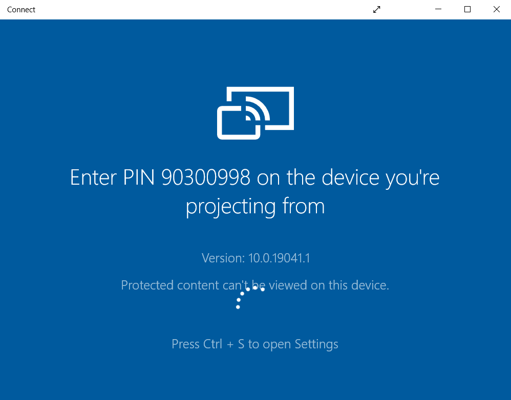 Where is the Pin for "Projecting to this PC" - Microsoft Q&A