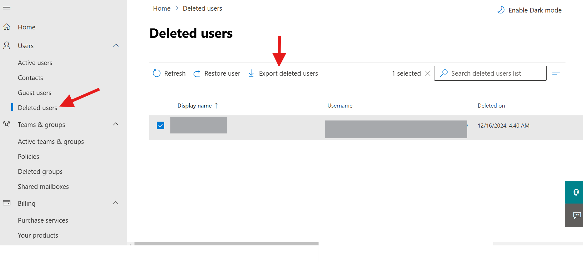 Exporting Deleted Users - Microsoft Q&A