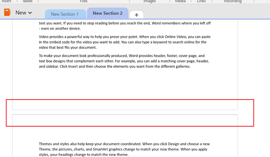 Insert pdf as printout to OneNote - 2 pages get imported as 2 pages per ...