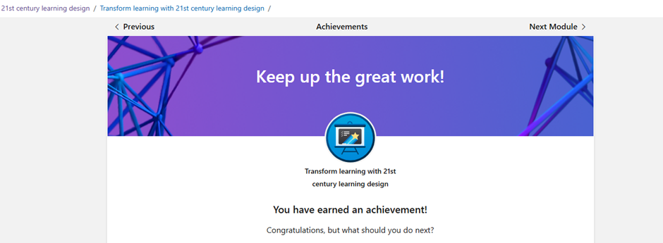 21st-century-learning-design course - Microsoft Q&A