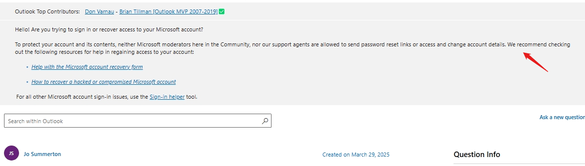 Cannot sign into Hotmail, or recover account - Microsoft Q&A
