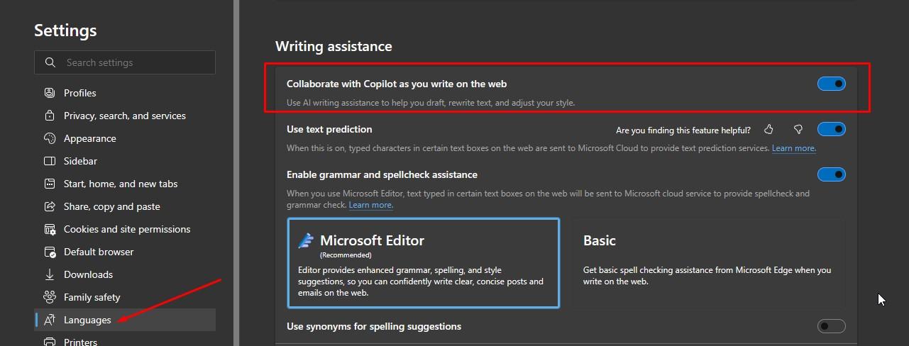 Rewrite with Copilot (Alt+I) Not working Microsoft Edge Browser - Microsoft Q&A