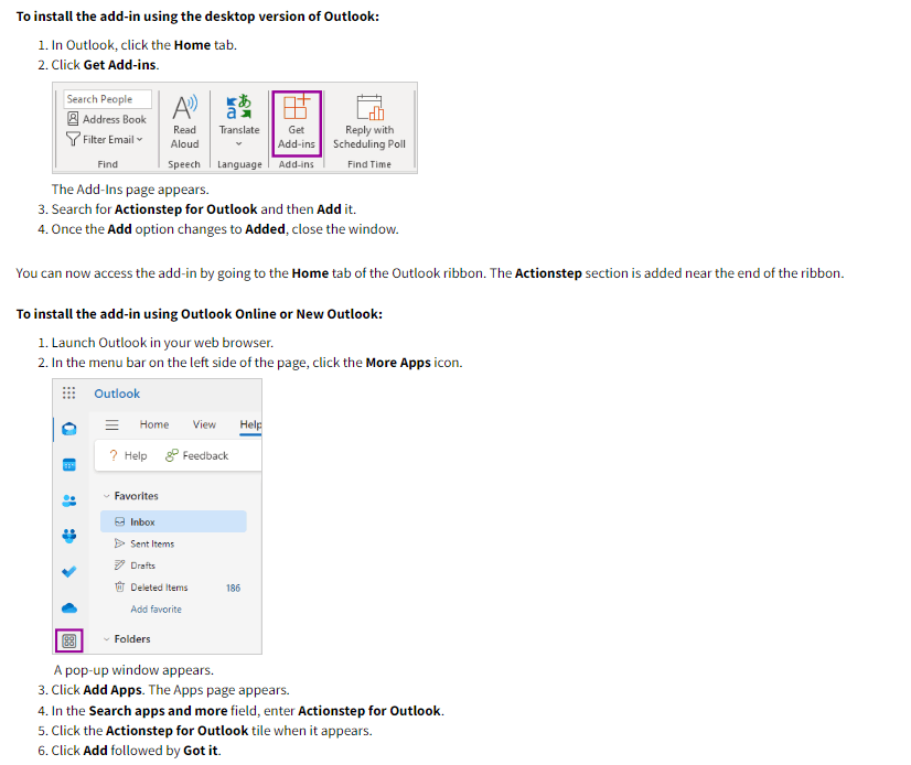 Actionstep plugin in Outlook says "something went wrong." after ...