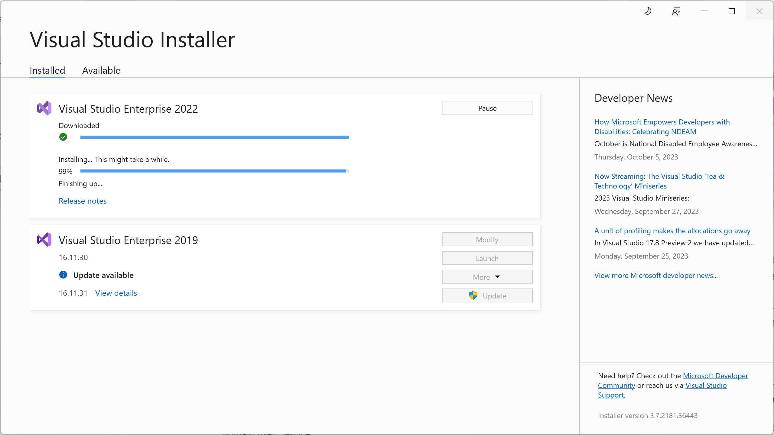QUESTION: Why Does the Visual Studio Installer Run Updates Backwards ...