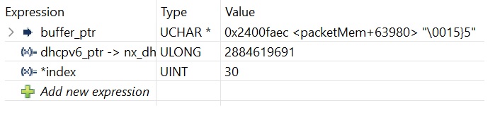 NetX Duo DHCPv6 client - unaligned memory access - Microsoft Q&A