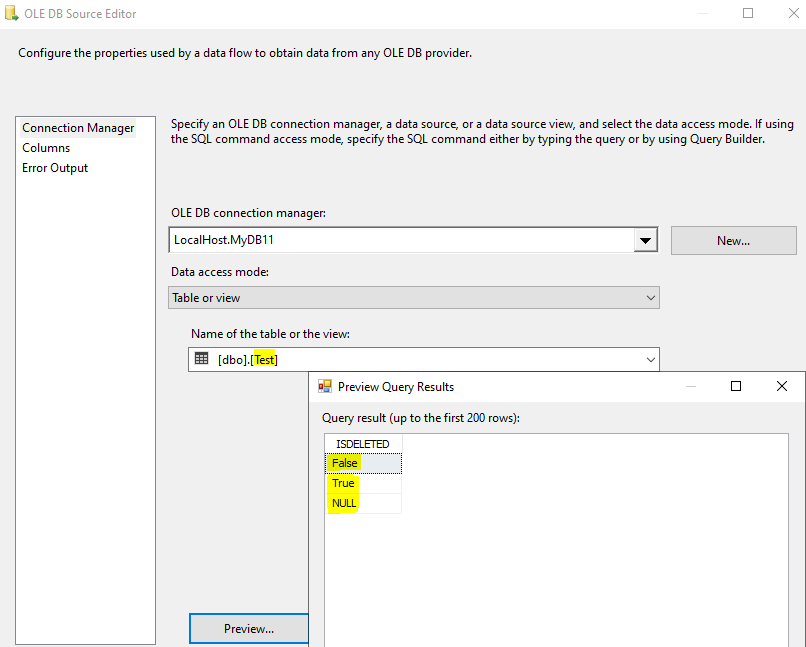 Ssis Data Conversion Task Is Giving Wrong Output When Source Datatype Is Bit Microsoft Qanda 2556