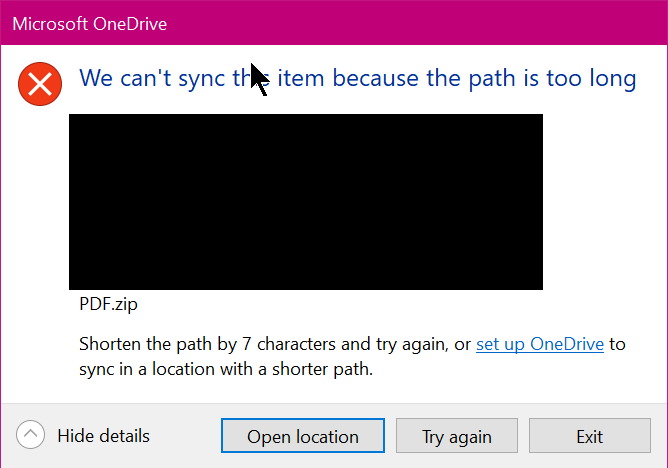 OneDrive sync - file path too long error - Microsoft Q&A