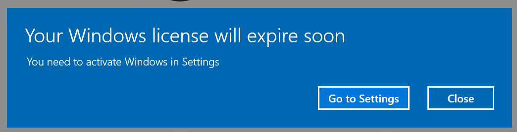 Windows 10 license pop-up Azure VM - Microsoft Q&A