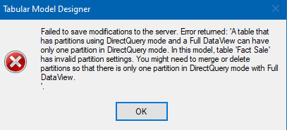 error when creating a partition (following simple example from book ...