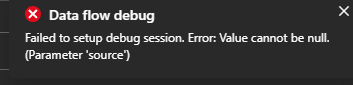 Troubleshooting data flow debug mode - Microsoft Q&A