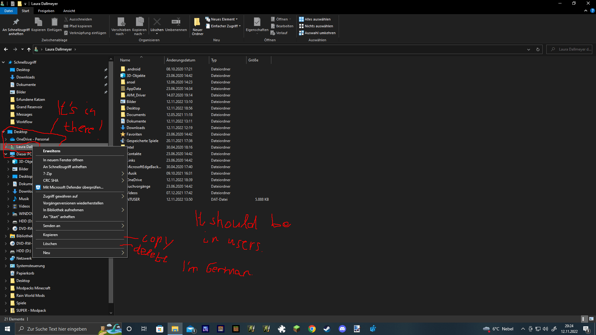 My users/… folder is in Desktop folder. How to get it back into users ...