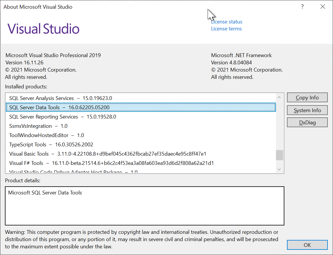 Visual Studio Database Project MATERIALIZED VIEW Error SQL71640: COUNT_BIG(a) is required when ...