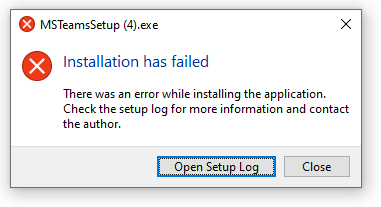 New teams not installing - Microsoft Q&A