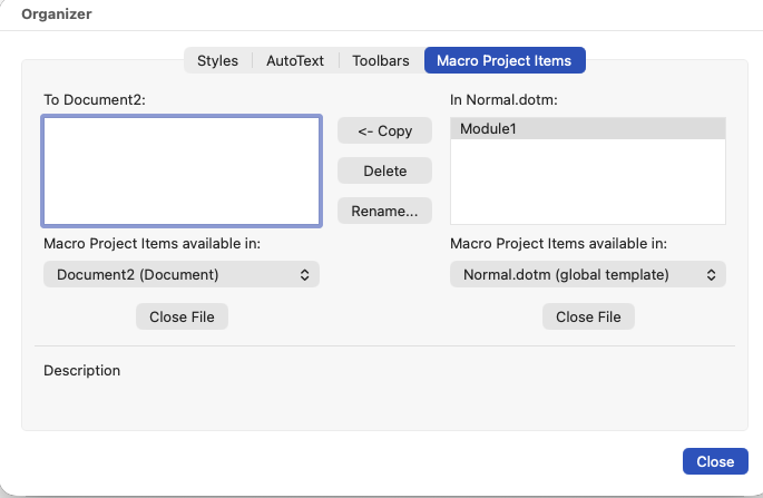 How to save VBA and customised keyboard settings in the Normal.dotm ...