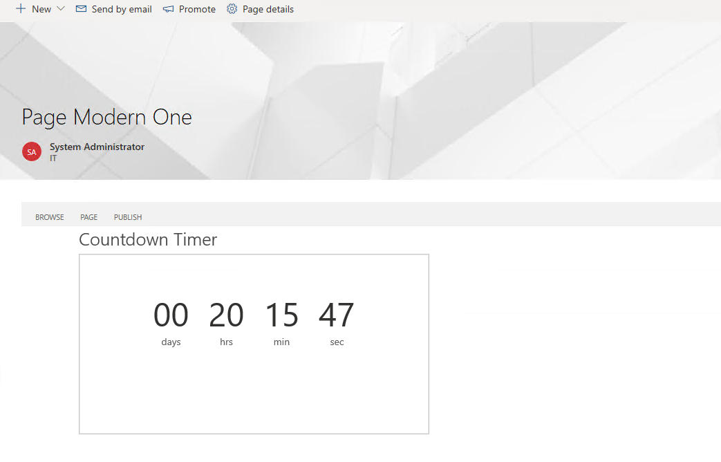 Resize the Countdown Timer web part for SharePoint Modern pages - Microsoft Q&A