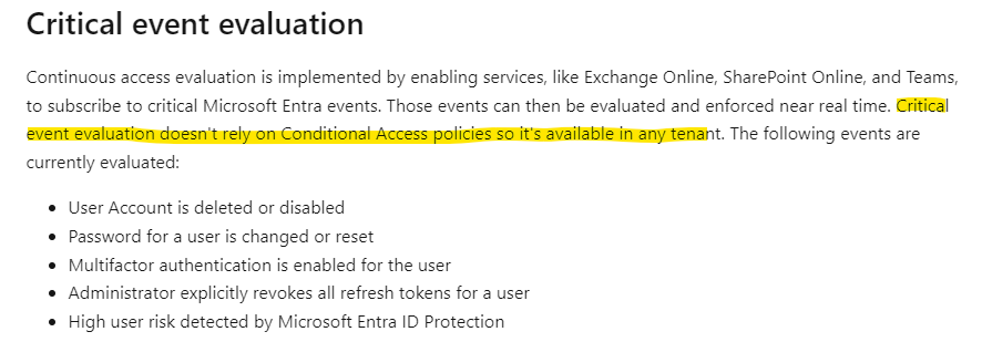 Continuous-Access-Evaluation (CAE) - Microsoft Q&A