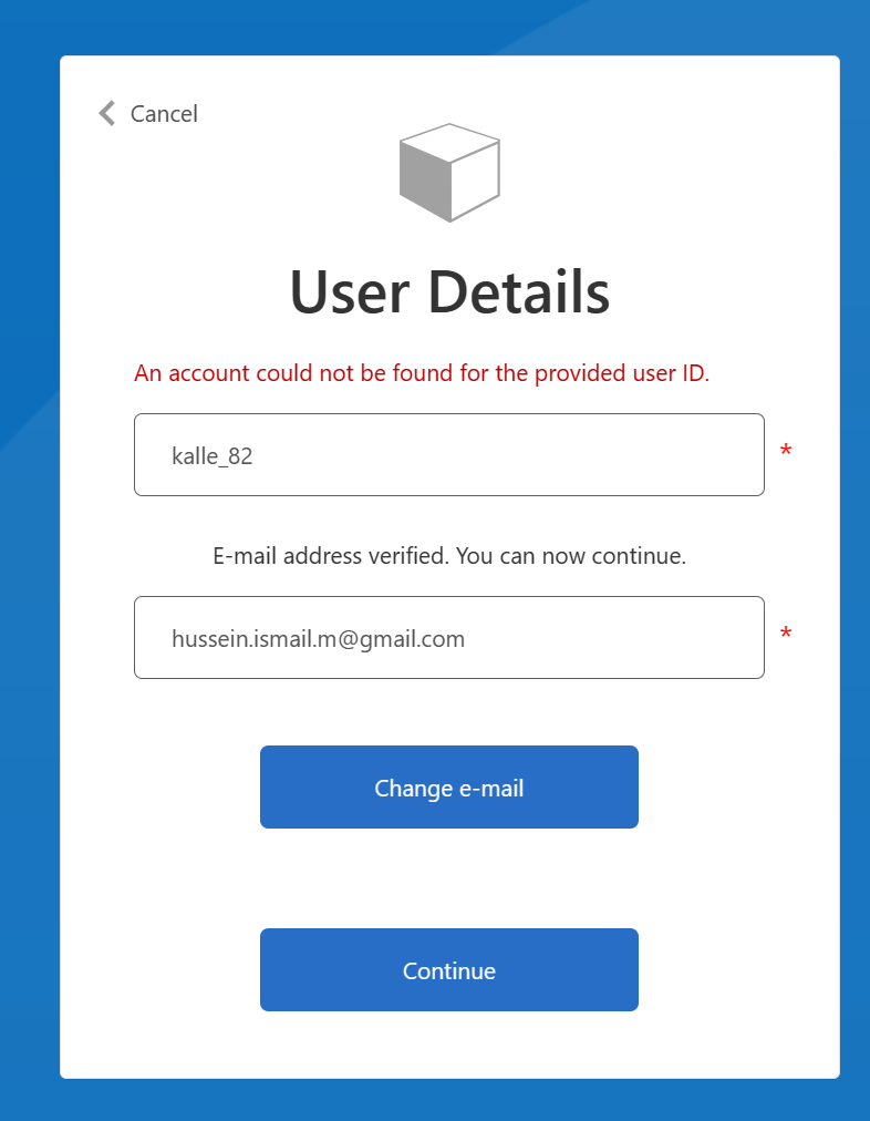 Password reset user flow results in An account could not be found for the provided user ID ...