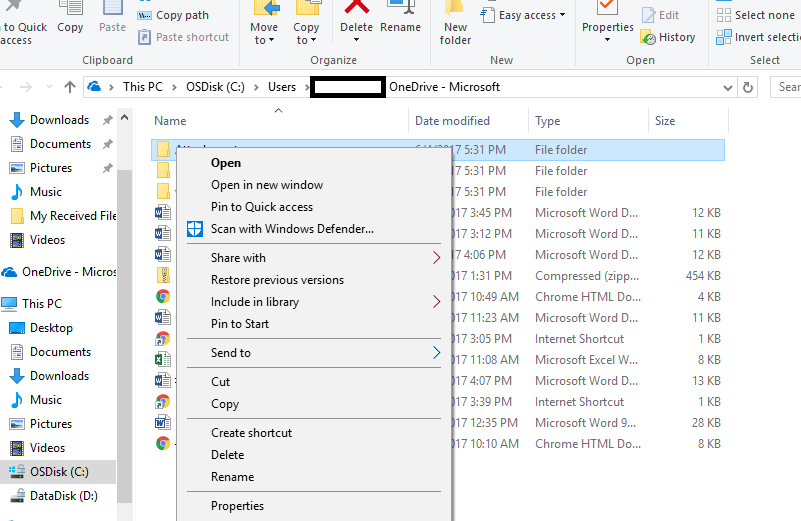 OneDrive for Business folder - Context Menu - Microsoft Q&A