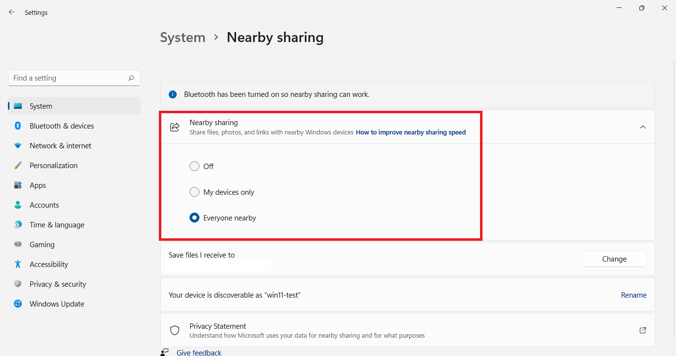 Windows 11 Nearby Sharing - Microsoft Q&A