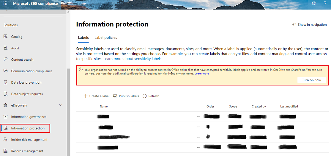 Automatically apply a sensitivity label to all new documents in a SPO ...