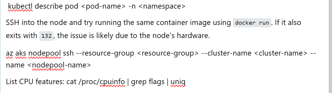AKS instance epp-aks-btat2 is running a specific container and exiting ...