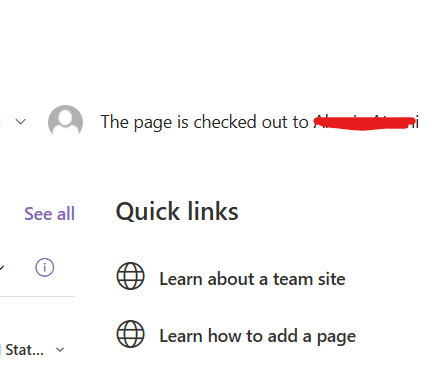 SharePoint Page Showing as Checked Out by delete user - Microsoft Q&A