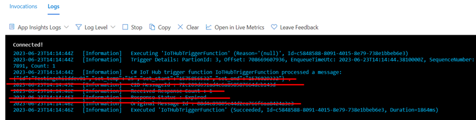 Iot Hub Trigger Function Outputs So Many Logs Microsoft Qanda