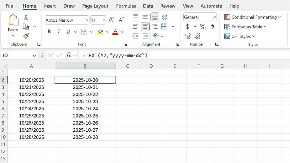 CSV file format not retaining date format change - Microsoft Q&A