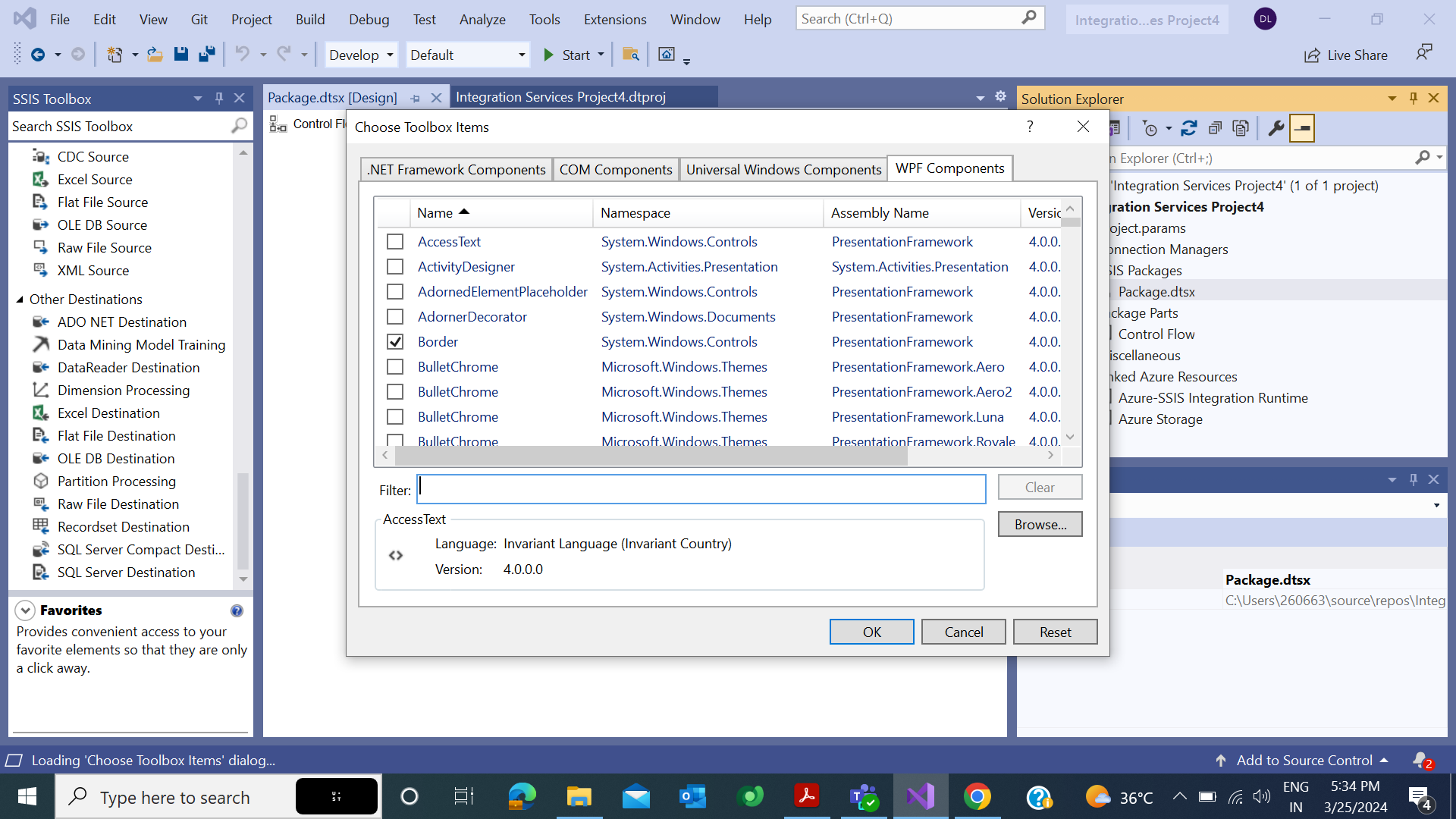 Unable to add custom component in ssis toolbox - Microsoft Q&A Unable to add custom component in ssis toolbox - Microsoft Q&A