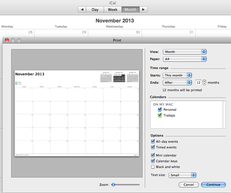 How can I create and print a yearly Calendar in Office for Mac 2011 ...