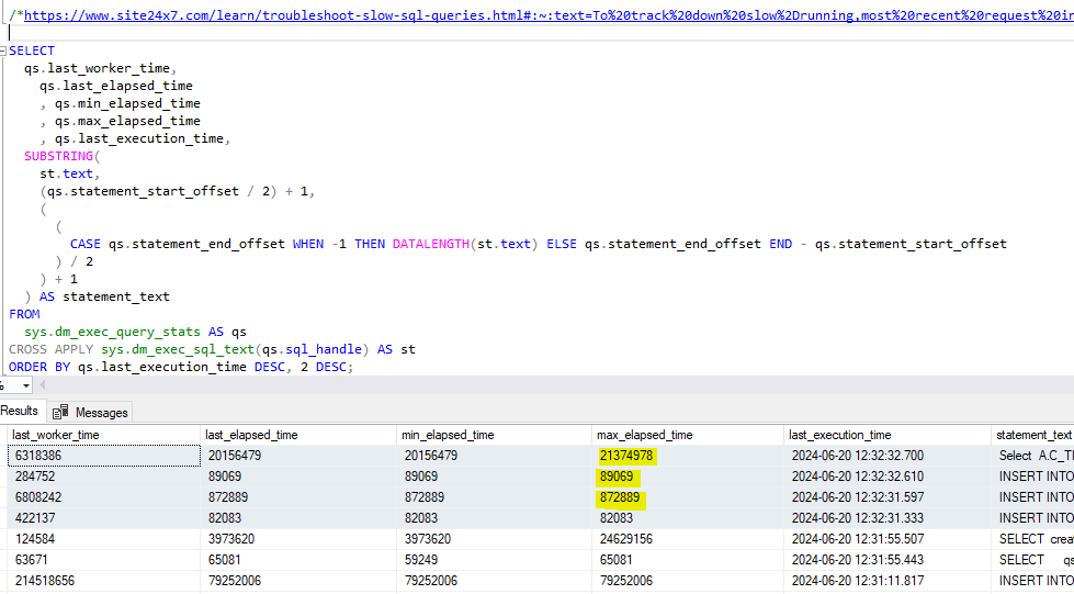 elapsed_time value more than query execution time? - Microsoft Q&A elapsed_time value more than query execution time? - Microsoft Q&A