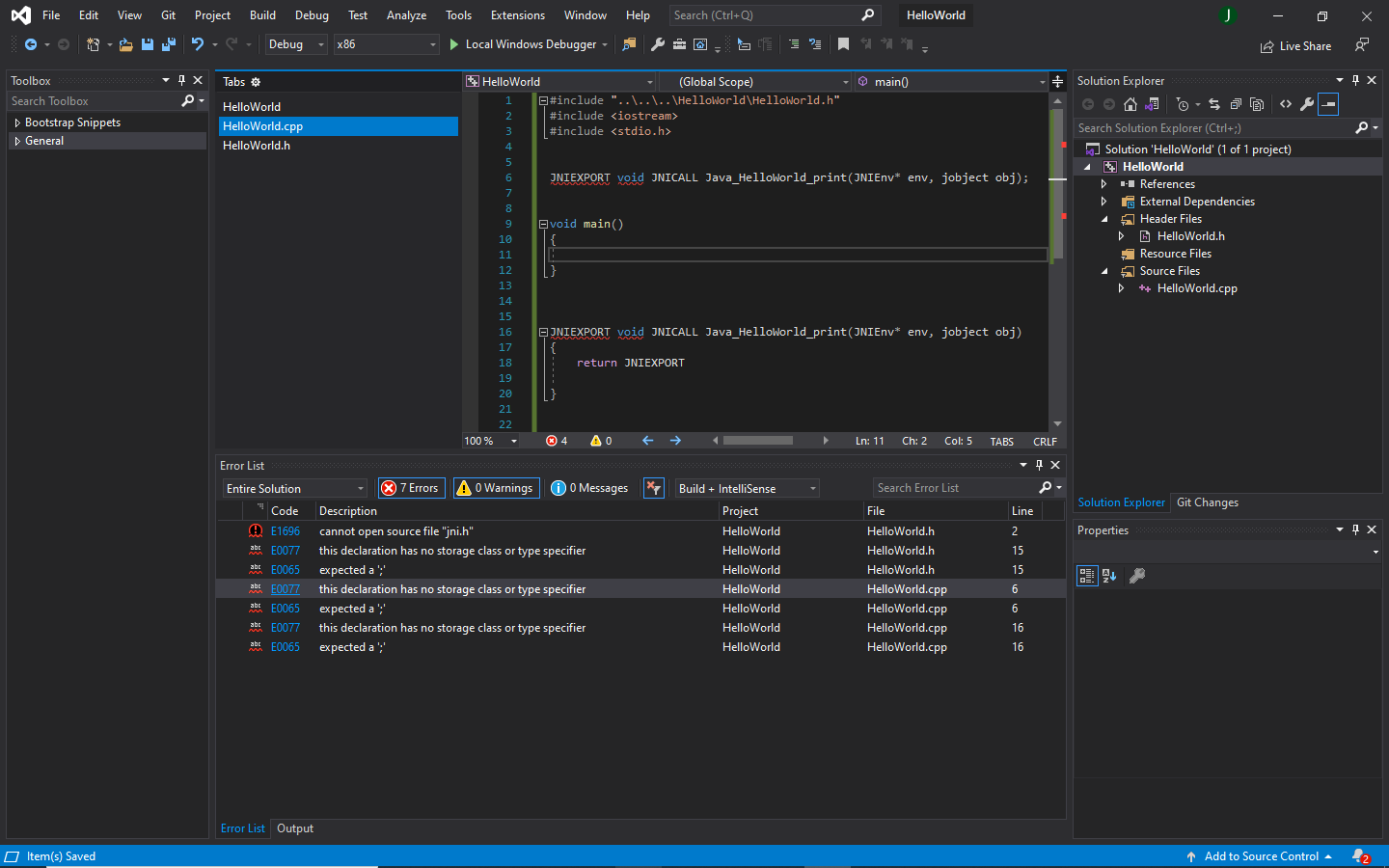 Can any user fix this JNI Import code written in C/C++? - Microsoft Q&A
