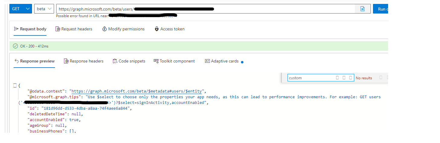 Unable to retrieve custom attribute via graph API - Microsoft Q&A Unable to retrieve custom attribute via graph API - Microsoft Q&A