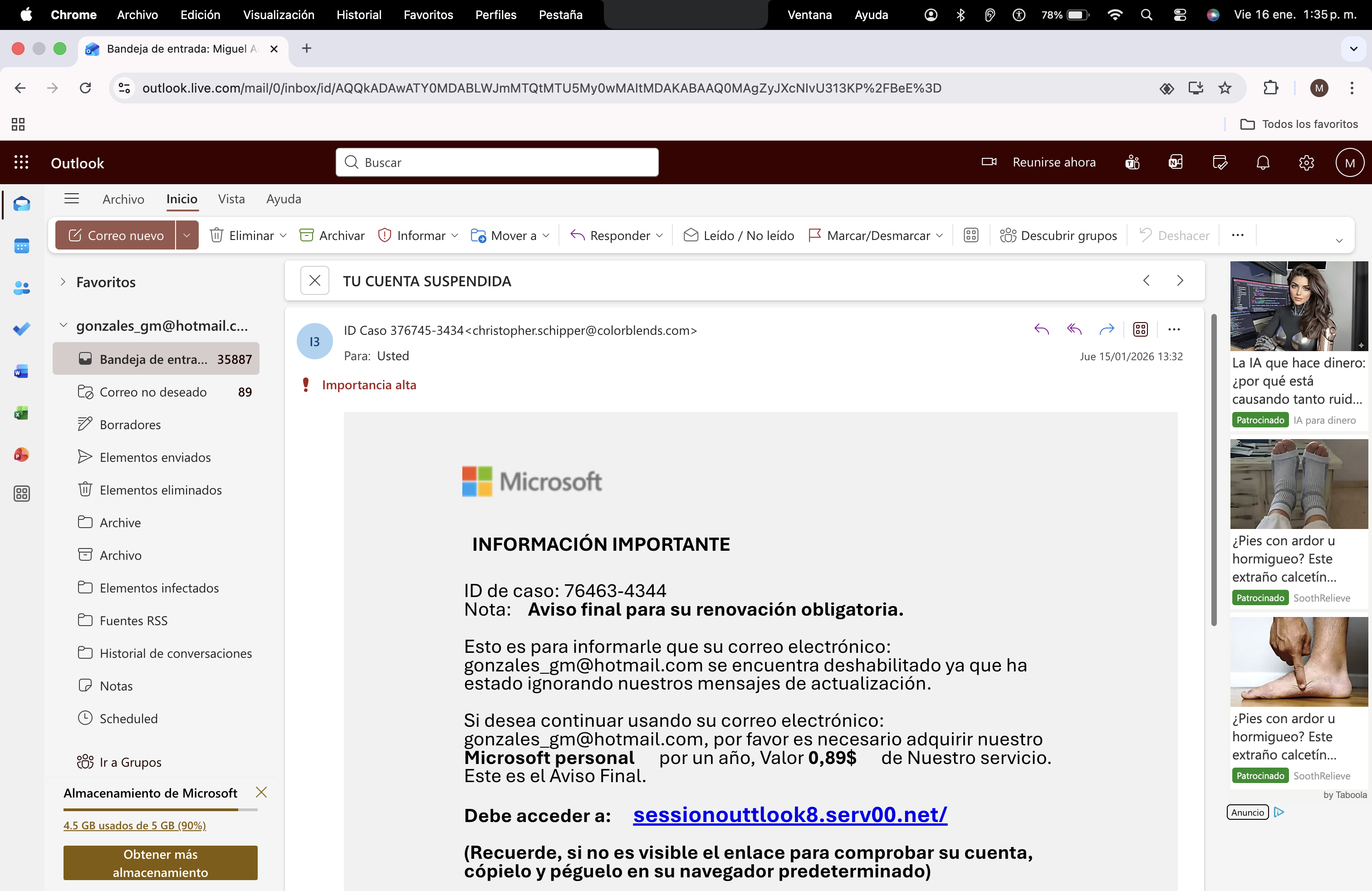 BLOQUEO DE CUENTA HOTMAIL. - Microsoft Q&A