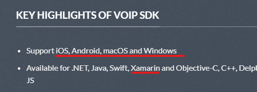 Xamarin for softphone - Microsoft Q&A