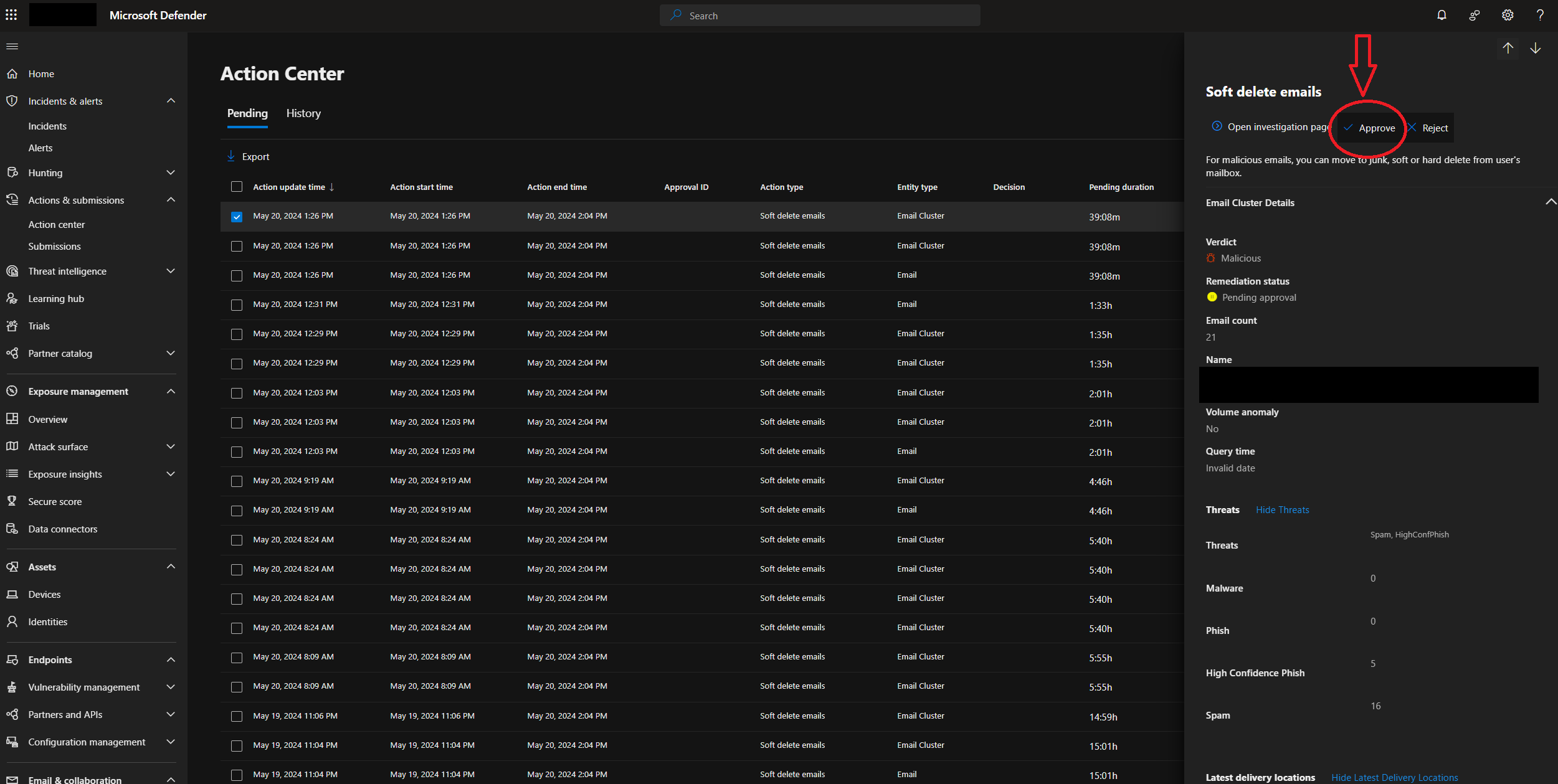 Api For The Action Center In Defender Remediate Malicious Emails Microsoft Qanda