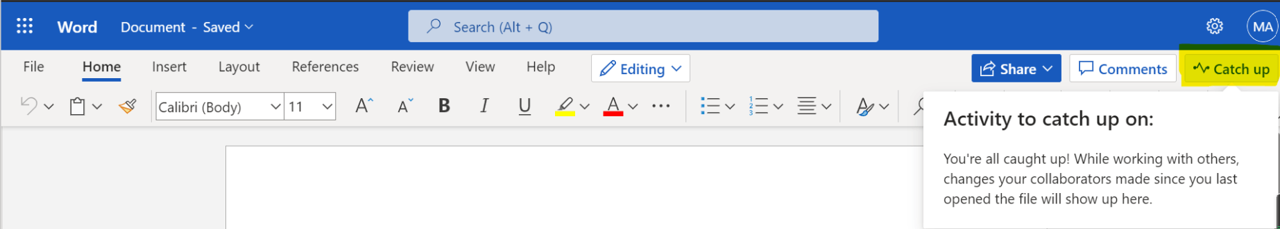 I want to know about the "Catch Up" features. And where can I go to do ...