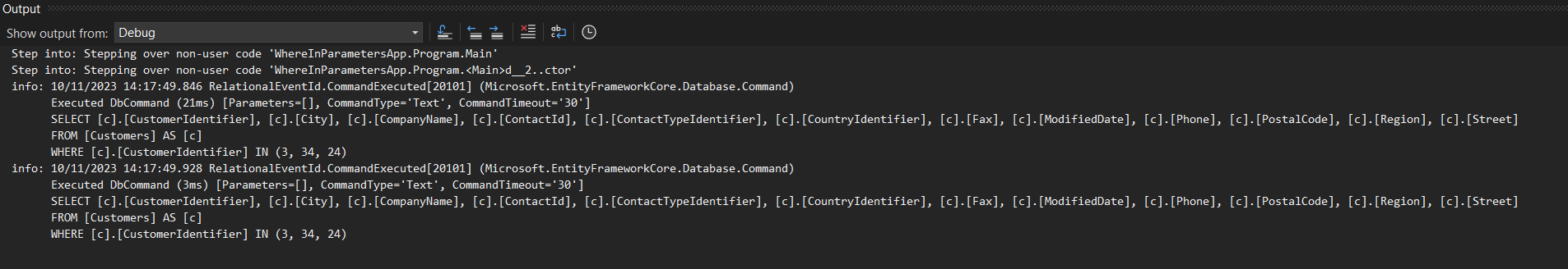 EF Core logging issue - Microsoft Q&A EF Core logging issue - Microsoft Q&A