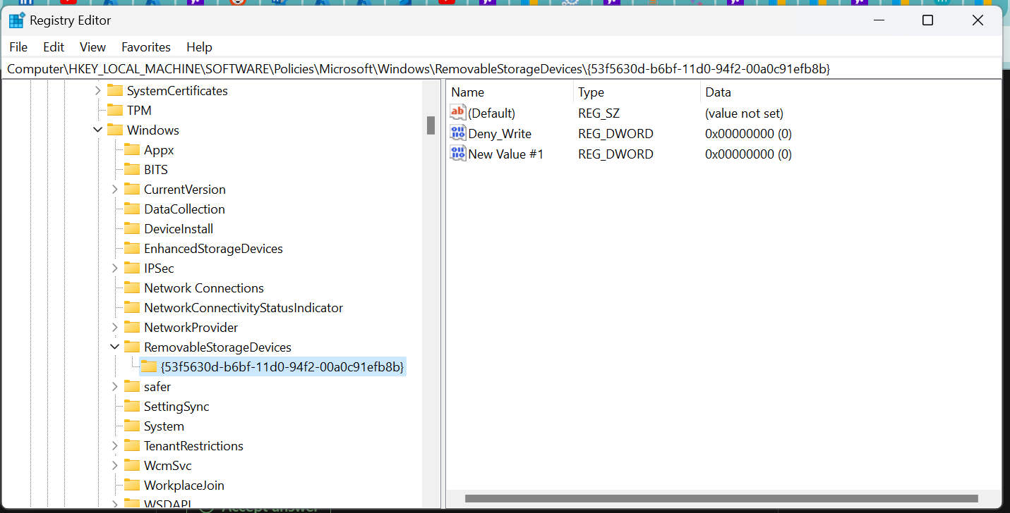 I have deleted usb policy in intune but still device is getting ...
