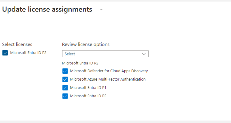 Screenshot - Have Entra P2 License but Tenant type is greyed out ...