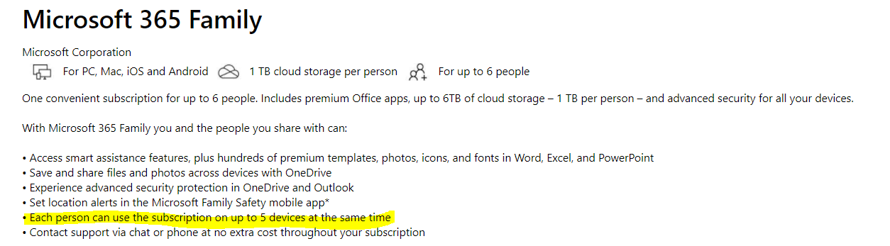 Microsoft 365 Family Subscription - Microsoft Q&A