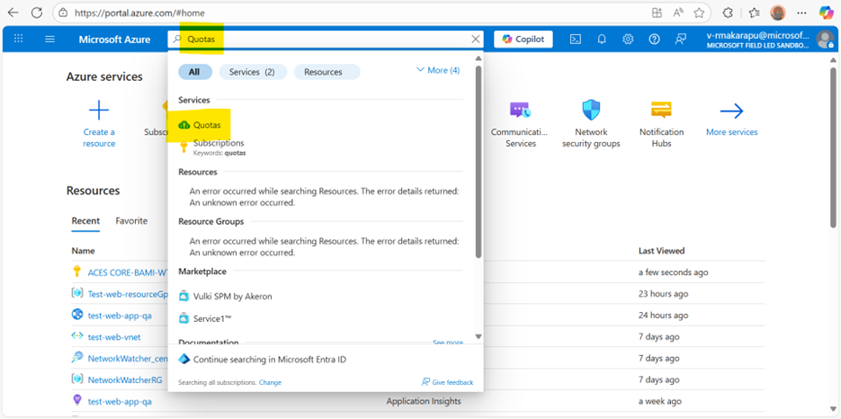 Cannot add App Service Domain - quota exceeded - Microsoft Q&A