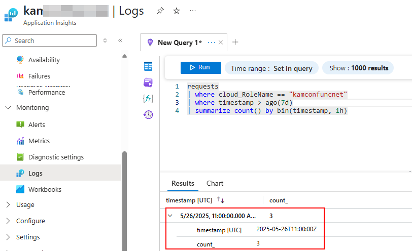 The Function Execution Count metric doesn't appear to be reporting as expected. - Microsoft Q&A
