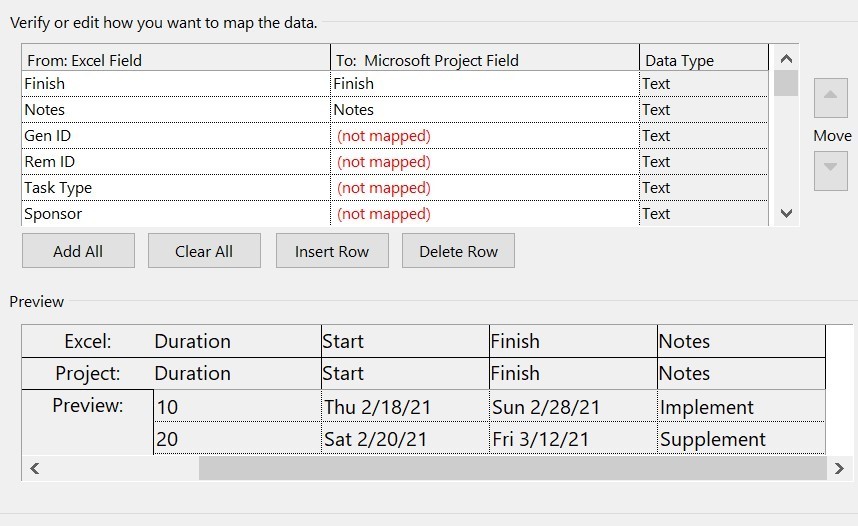 Why importing fields from Excel to Project is so challenging? - Microsoft Q&A