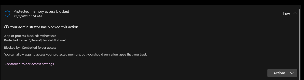 "Protected Memory Access Blocked" - Microsoft Q&A