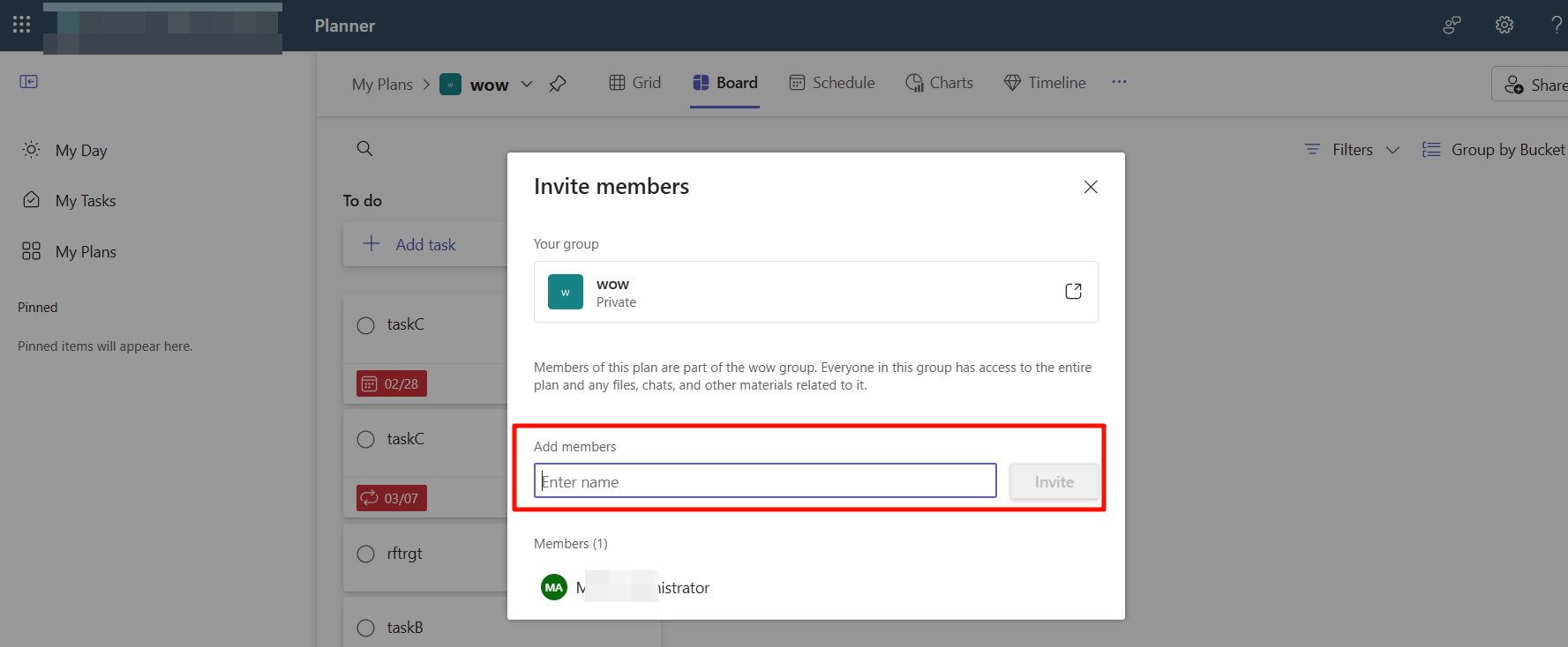 Issue with Sharing Private Plans in Microsoft Planner - Microsoft Q&A