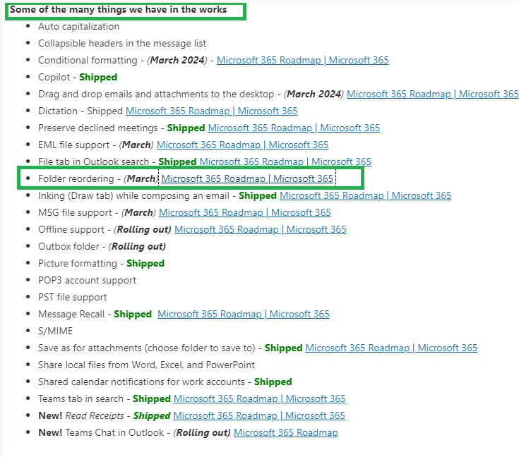 New Outlook - How to Reorder Email Folders on Left Navigation List - Microsoft Q&A