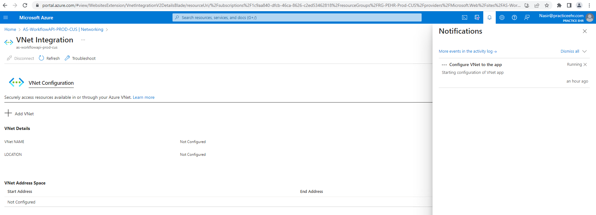 Network Integration never ending, taking too much time. - Microsoft Q&A