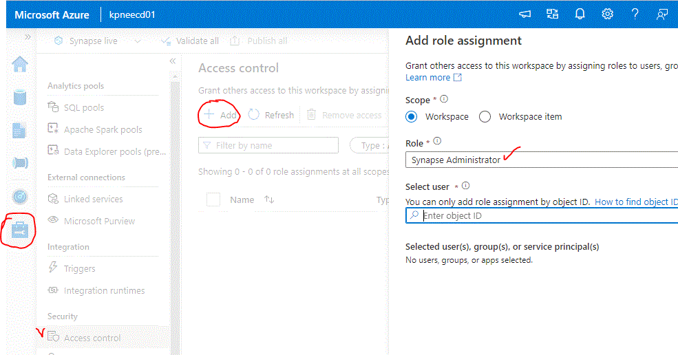 Synapse workspace- content of directory cannot be listed. - Microsoft Q&A